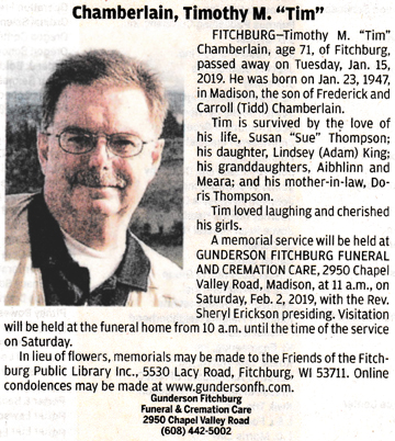 Obituary Names C to G | Fitchburg Historical Society